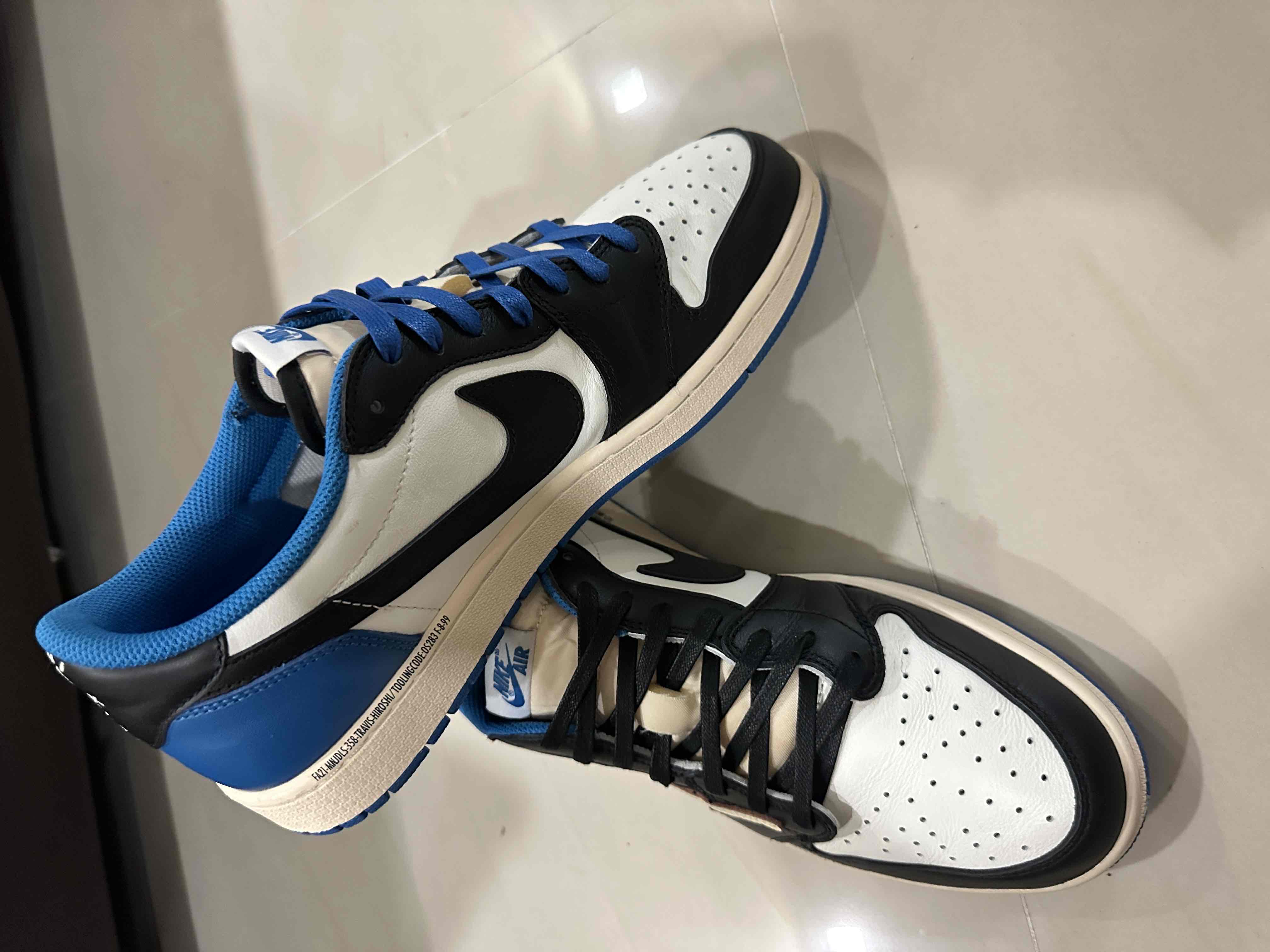 Fragment Design x Travis Scott x Air Jordan 1 Retro Low 'Military Blue ...