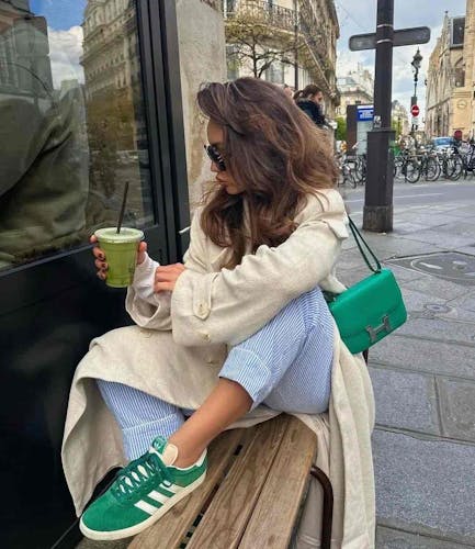 Lookbook - adidas Gazelle 85 'Green White' IE2165 - Novelship