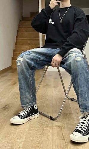 Lookbook - Converse Chuck Taylor All-Star Hi Black M9160/M9160C - Novelship