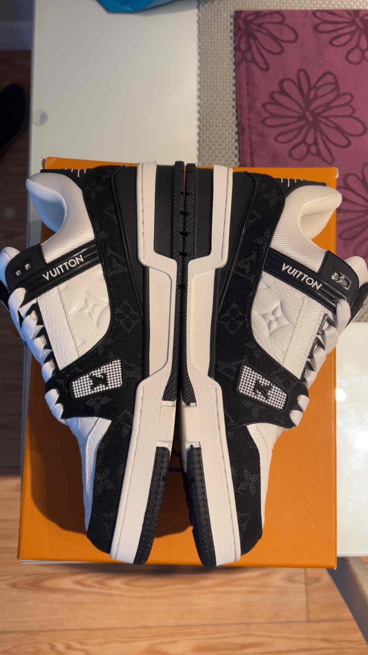 Lookbook - Louis Vuitton LV Trainer Sneakers 'Black White Rhinestones ...