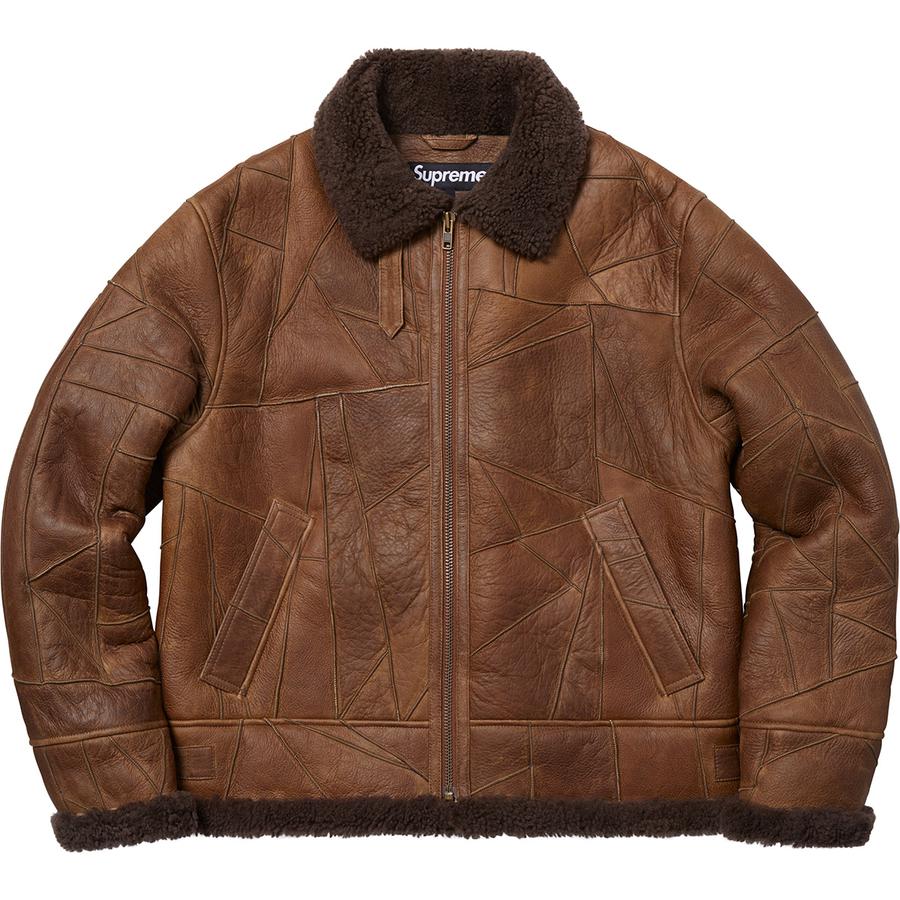 Supreme Patchwork Shearling B3 Jacket Brown - Novelship
