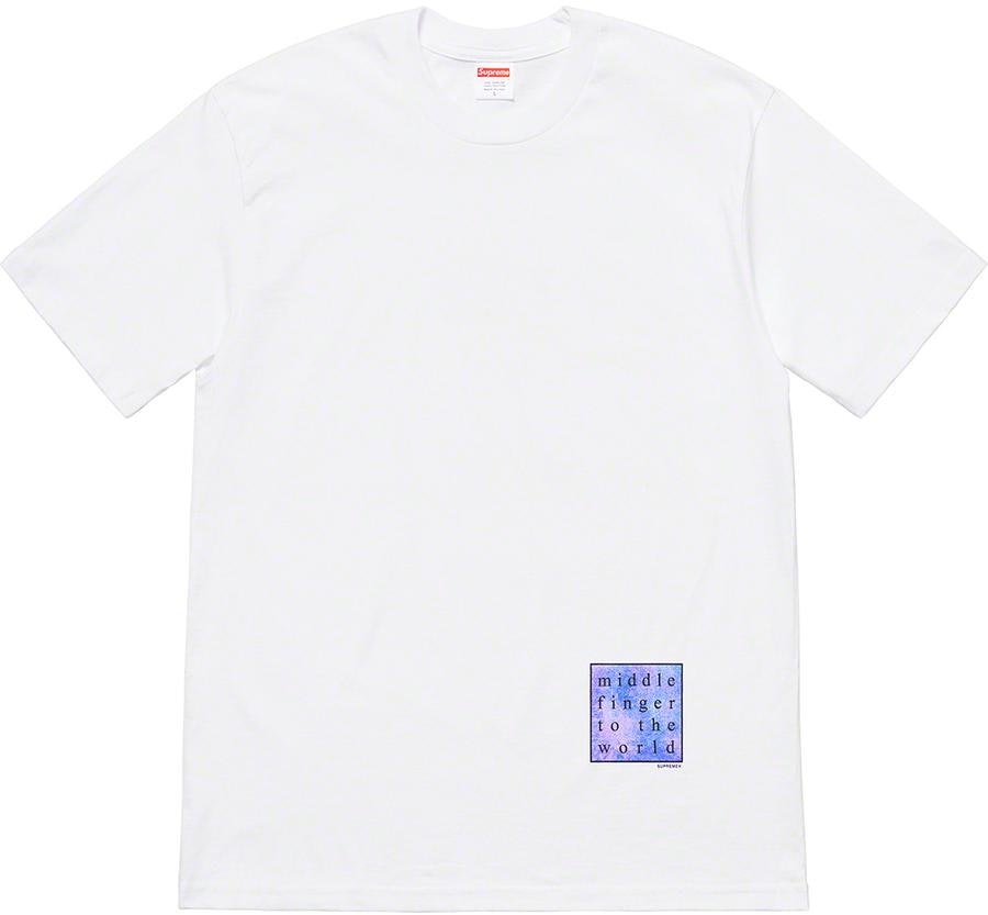 Supreme Middle Finger To The World Tee White - Novelship