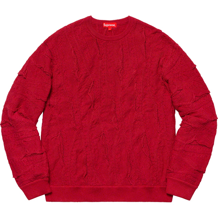 Buy Supreme Textured Pattern Sweater Red - Novelship