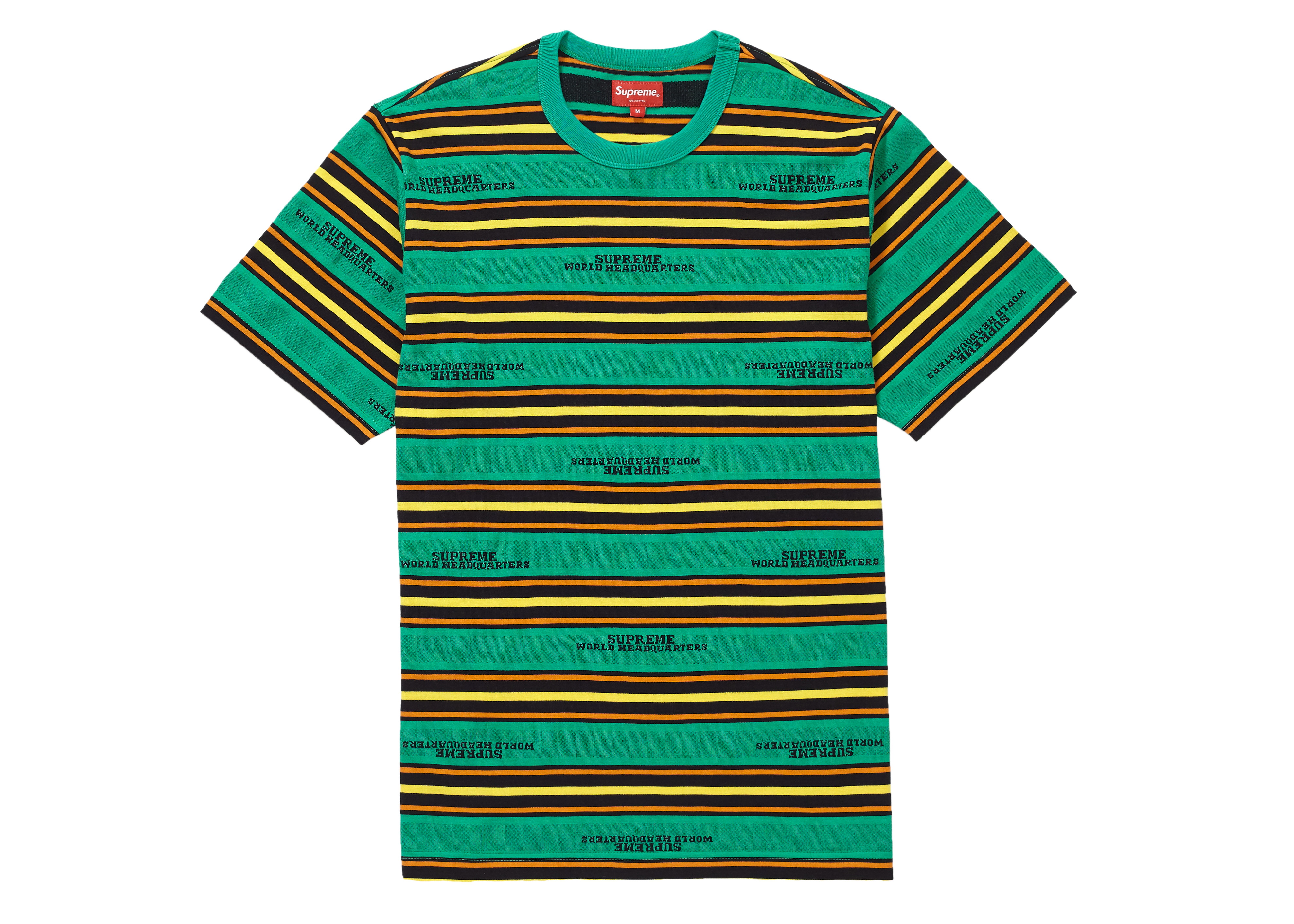 Beli Supreme HQ Stripe SS Top Green - Novelship