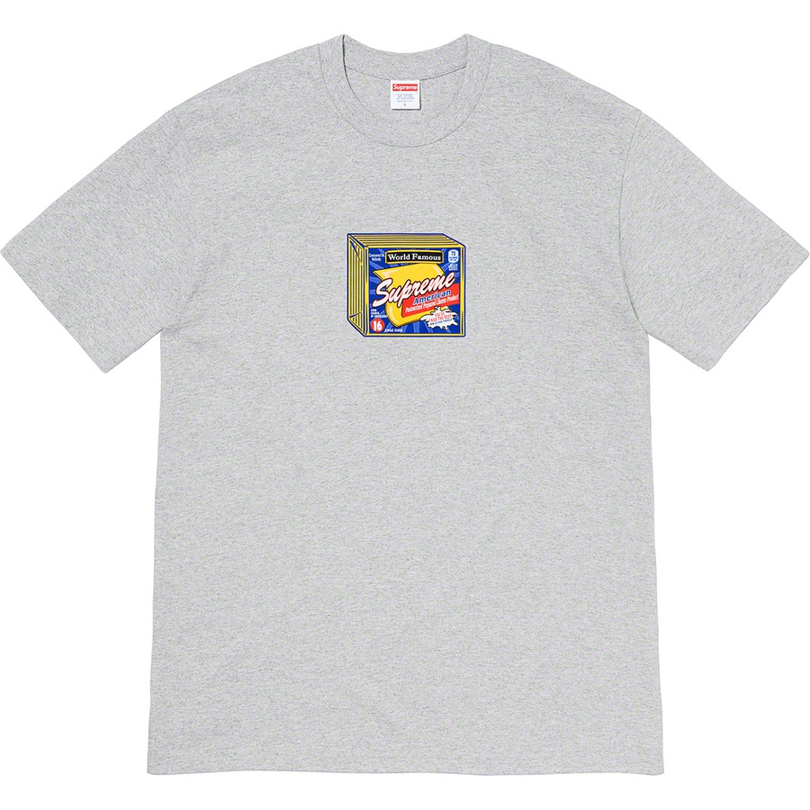 Supreme Cheese Tee Heather Grey - Novelship