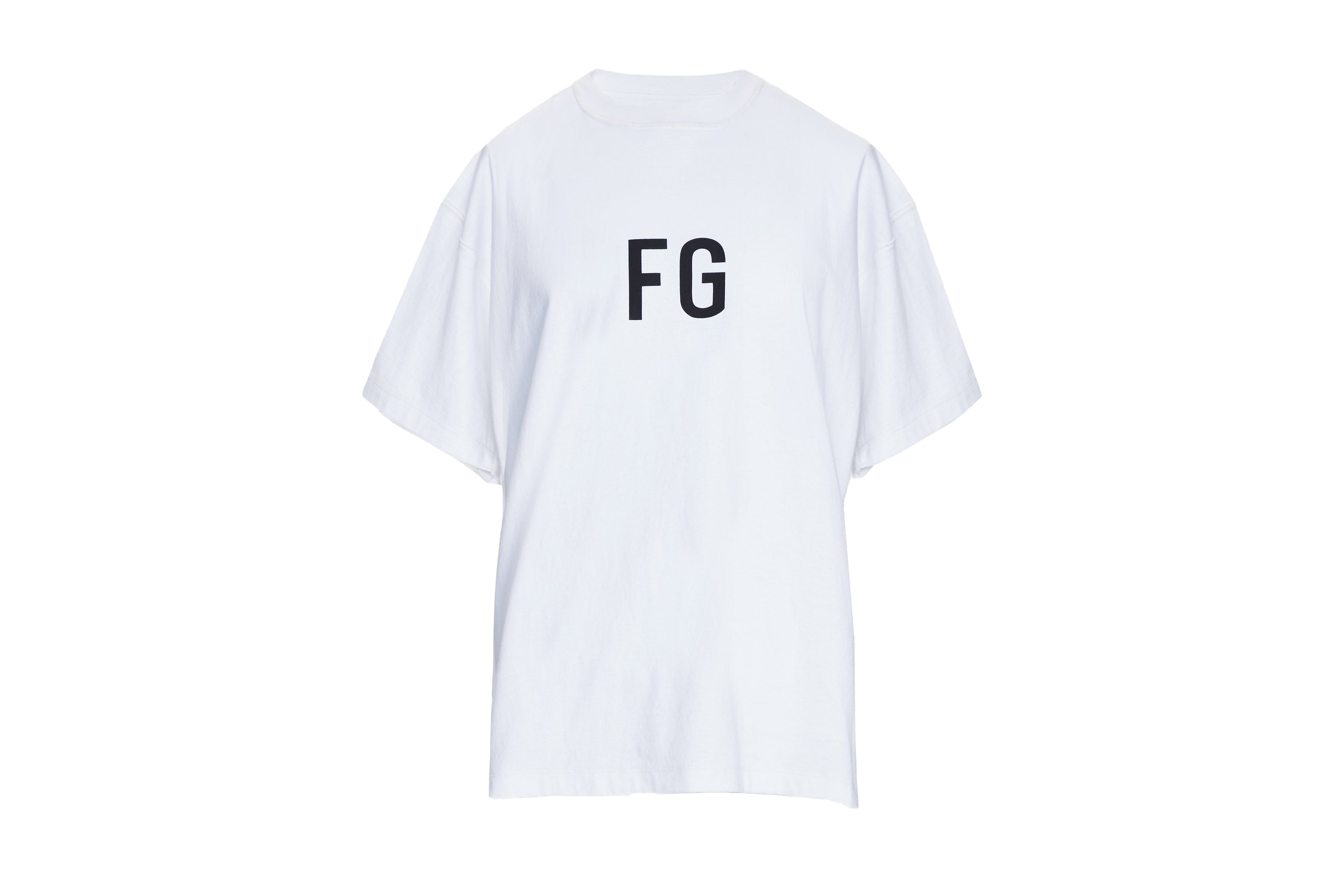 Fear of God Fg' Logo T-Shirt White/Black - Novelship
