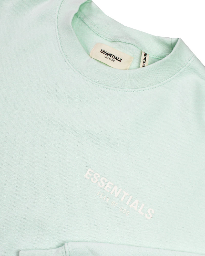 Fear of God ESSENTIALS Logo Pullover Sweatshirt Mint/Whiteを購入 - Novelship
