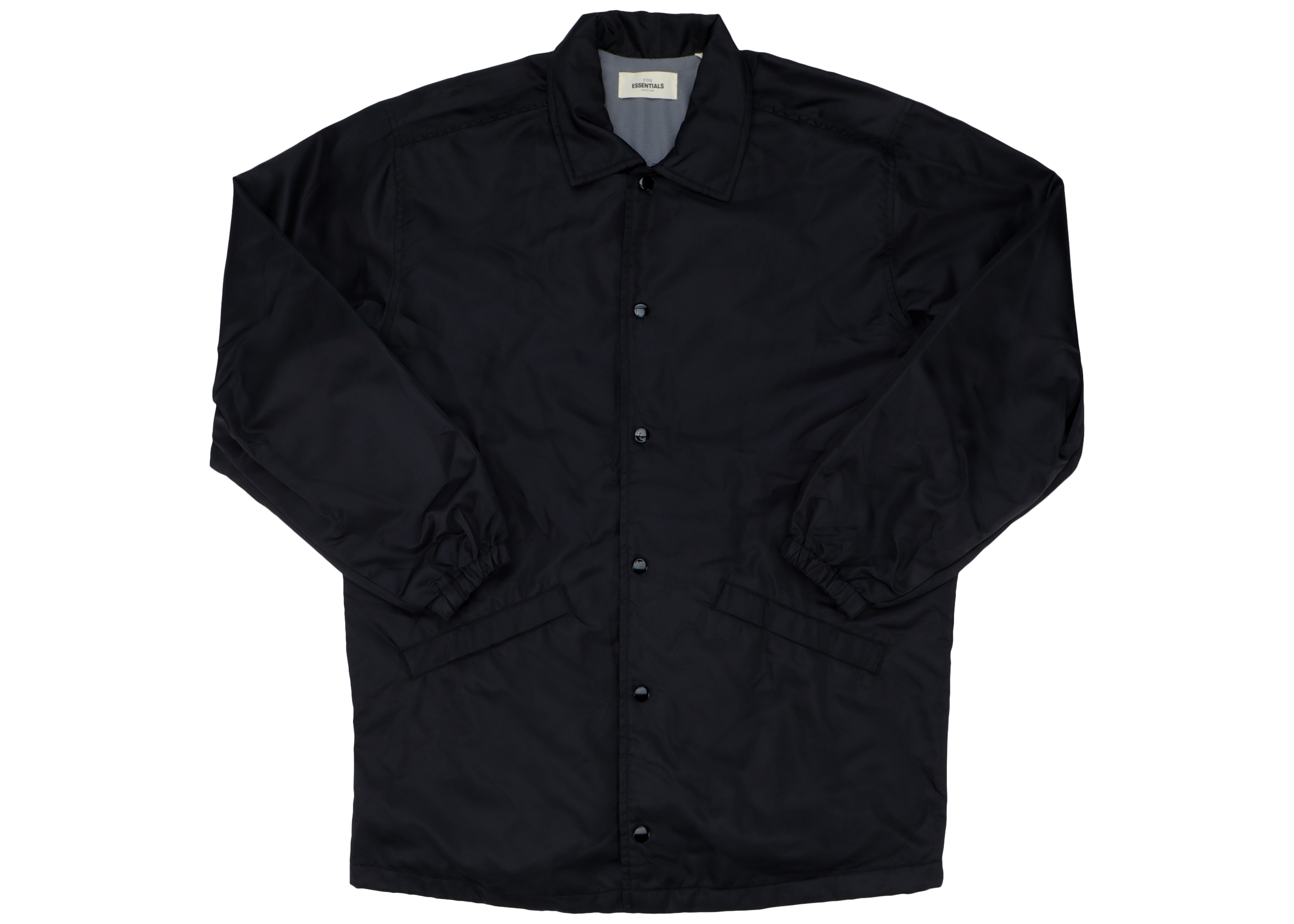 Fear of God ESSENTIALS Coach Jacket Black - Novelship