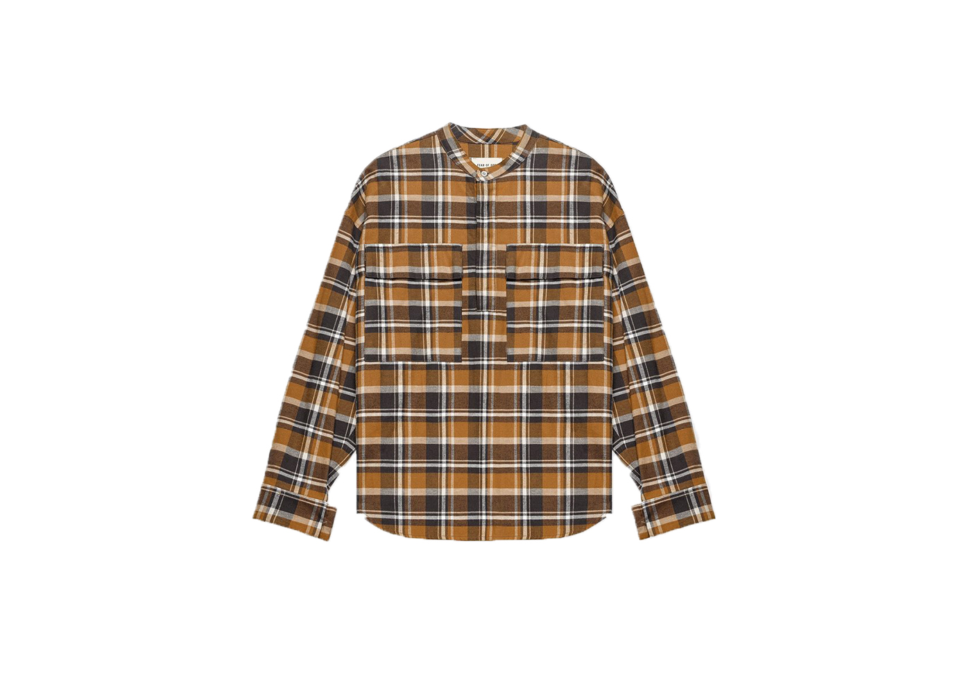 Fear of God Plaid Pullover Henley Brown - Novelship