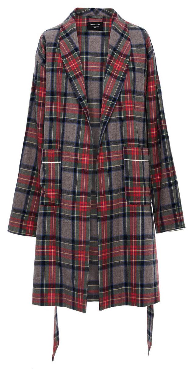 Fear of God Wool Robe Red Plaid - Novelship