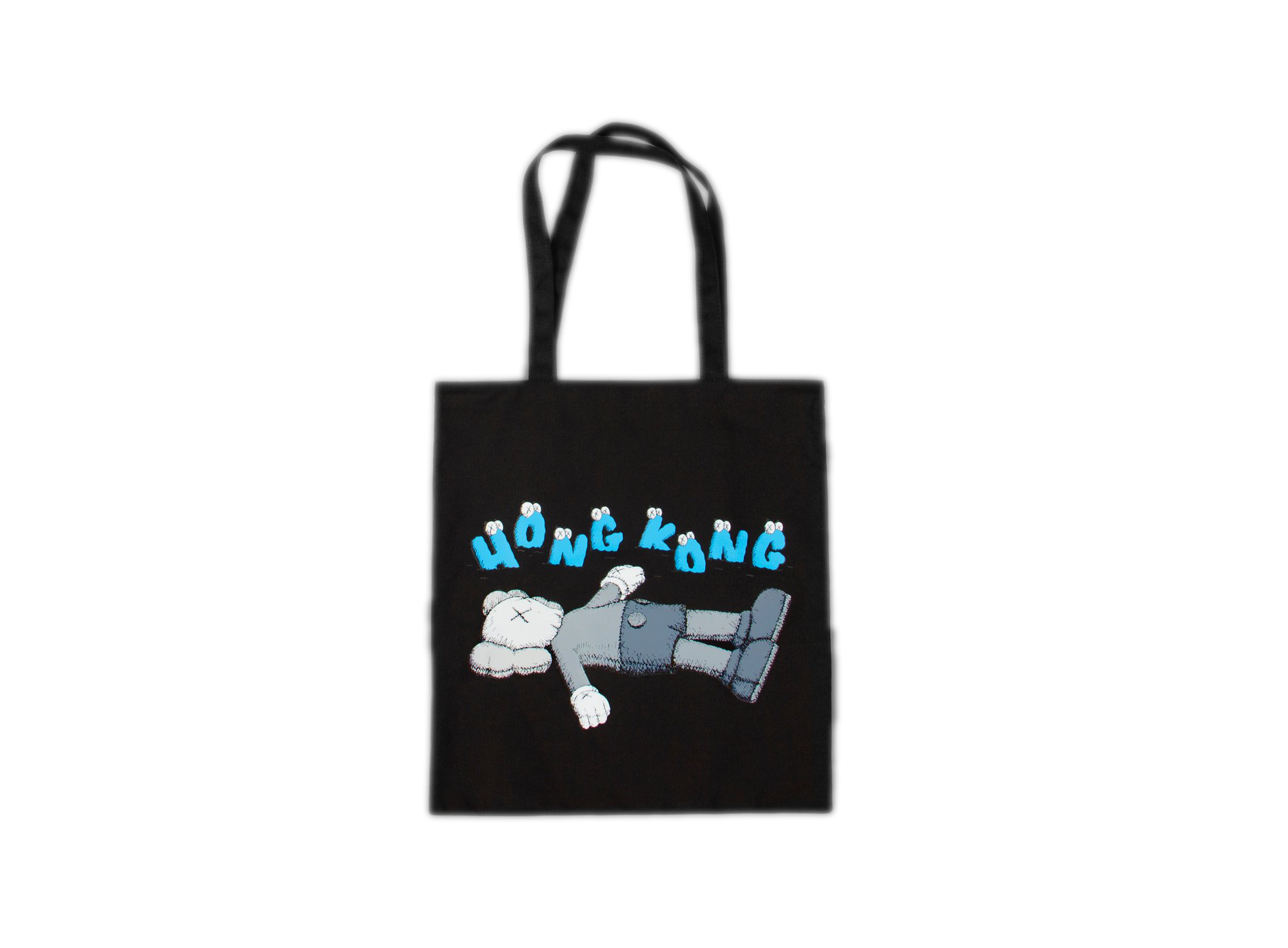 KAWS HOLIDAY Hong Kong Tote Bag Black - Novelship