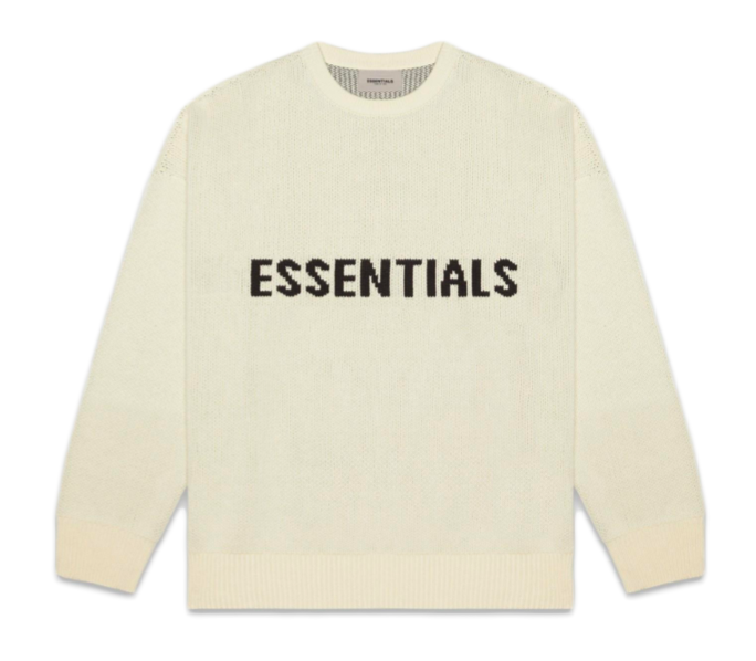Fear of God ESSENTIALS Knit Sweater Buttercream - Novelship