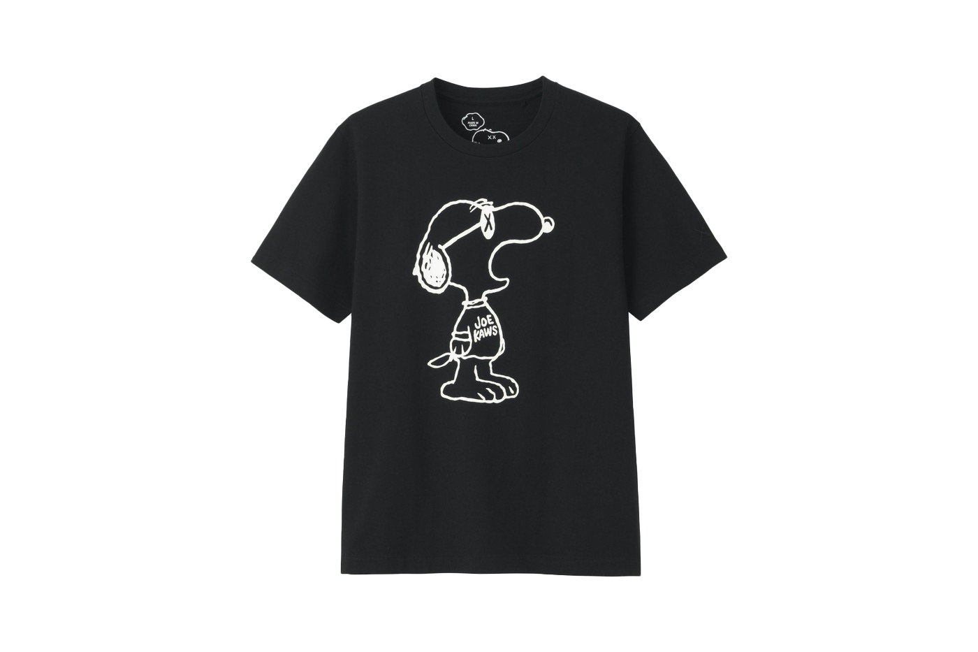 KAWS x Uniqlo x Peanuts Joe Kaws Yawn Outline Tee Black - Novelship
