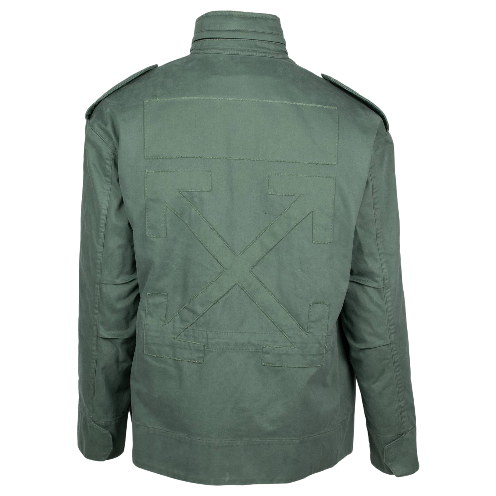 Off-White Padded Military Field Jacket Military Green/White - Novelship