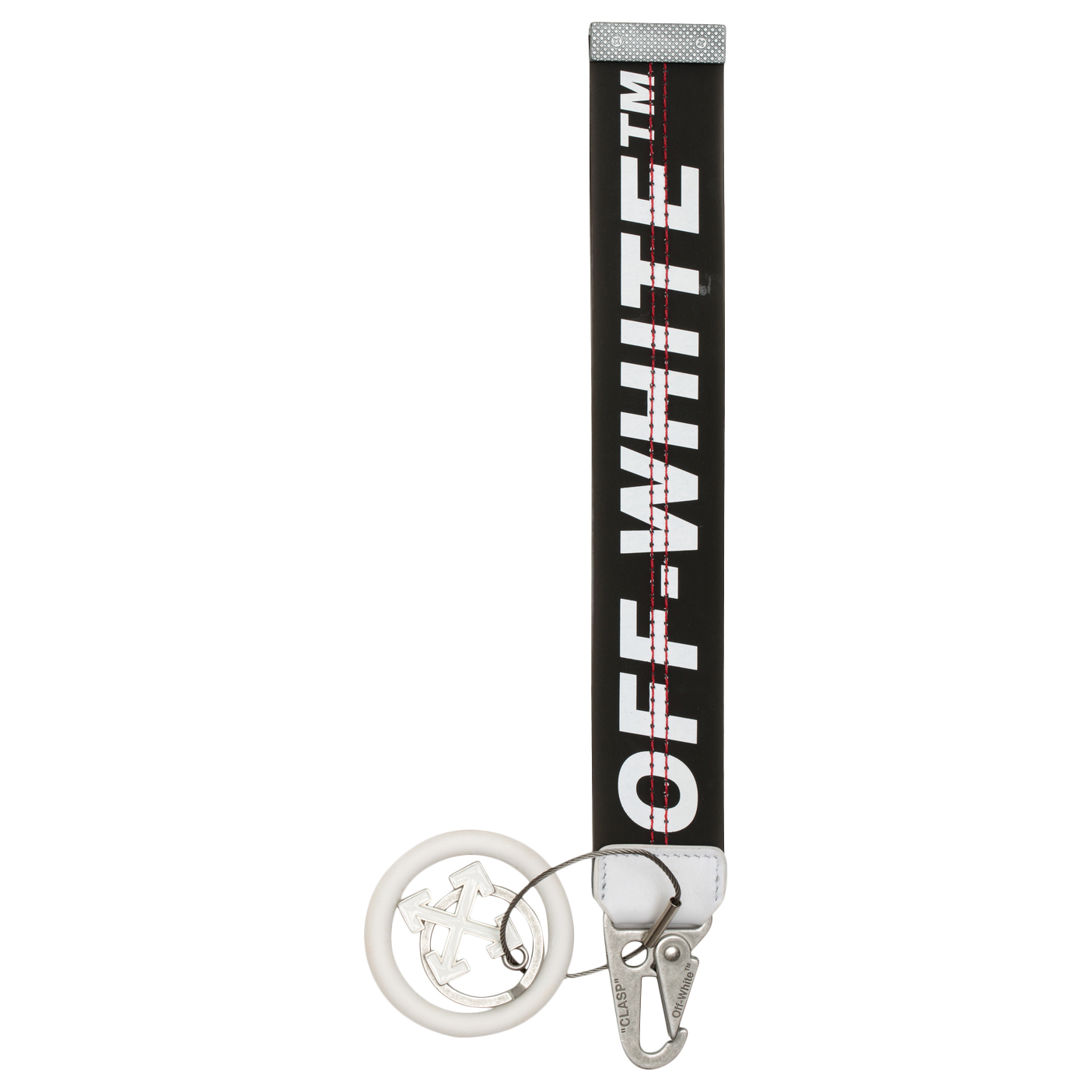 Off‑White Rubber Industrial Keychain (SS19) Black/White - Novelship