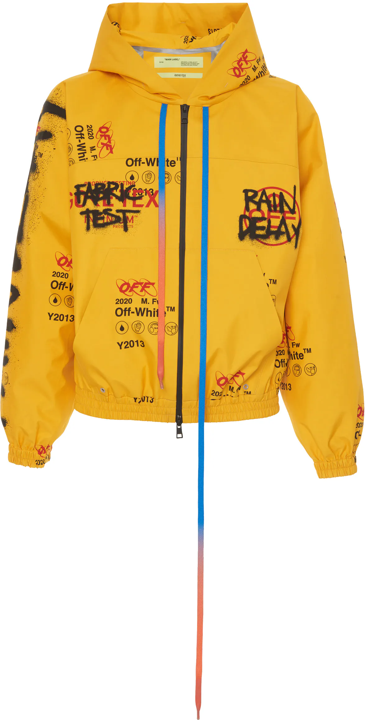 Off White Gore Tex Graffiti Hoodie Yellow Multicolor Novelship Off White Gore Tex Graffiti Hoodie Yellow Multicolor Novelship