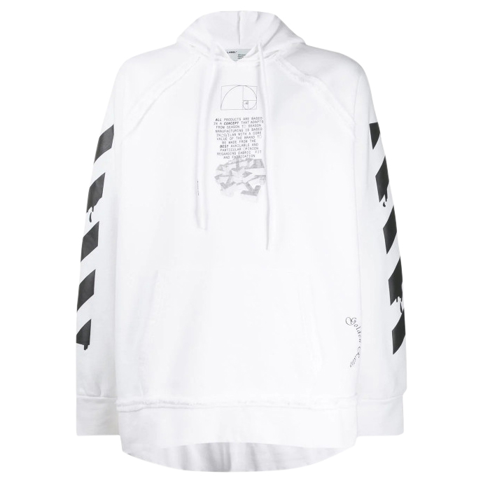 Beli Off-White Dripping Arrows Incompiuto Hoodie White/Multicolor ...