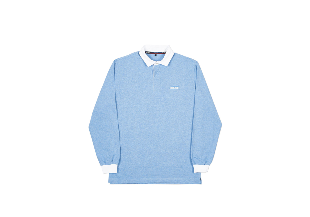 Palace Basically A Rugby Top Classic Blue Marl - Novelship