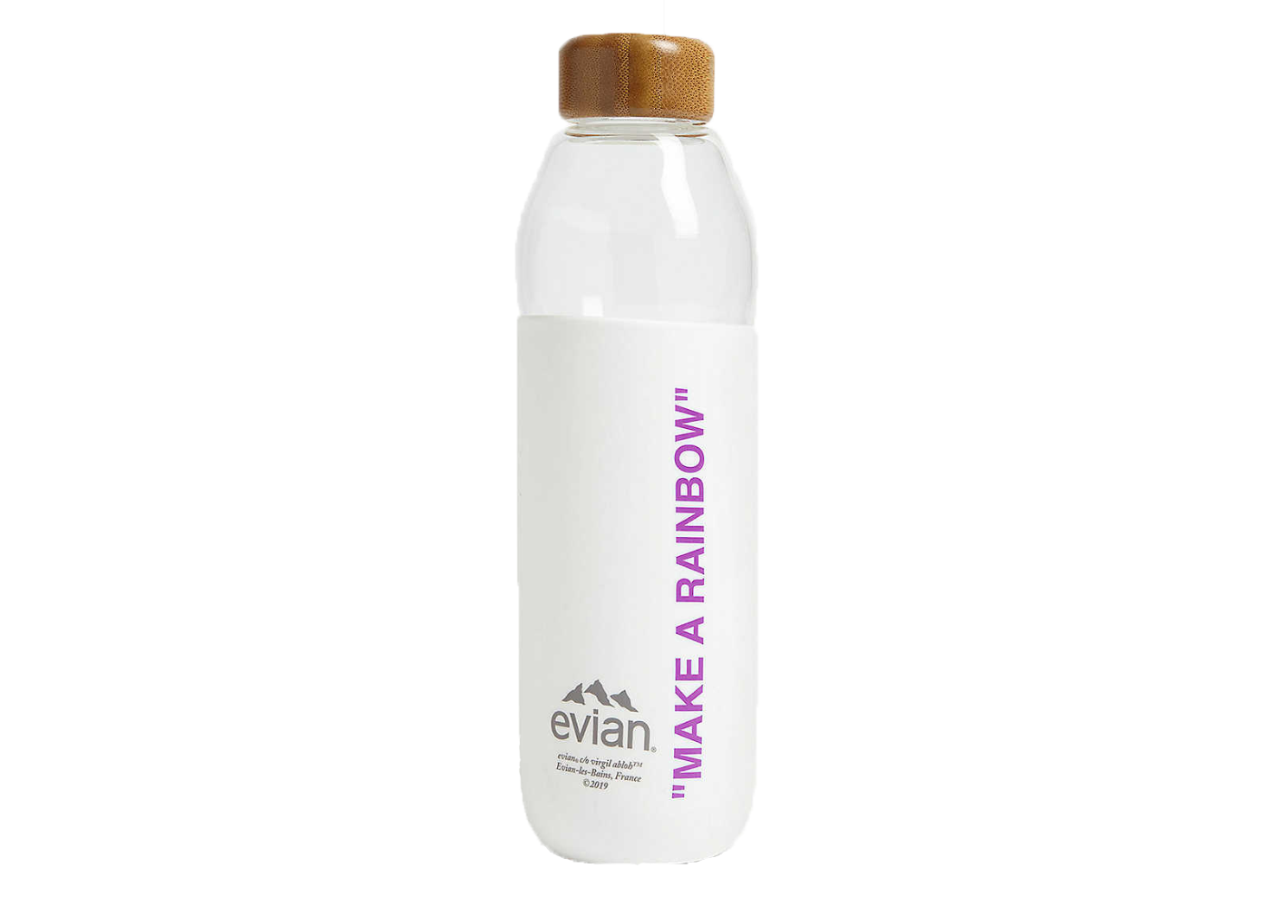 EVIAN BY VIRGIL ABLOH x SOMA Make A Rainbow Refillable Glass Water ...