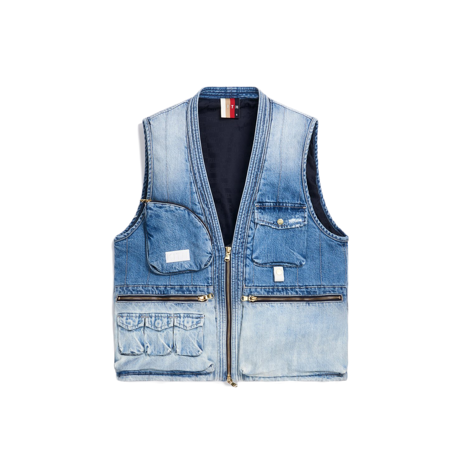 KITH Denim Quilted Tactical Vest Light Blue - Novelship