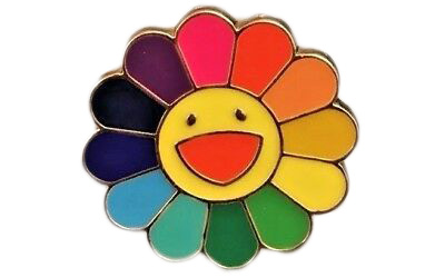 Takashi Murakami Flower Pin Rainbow Novelship