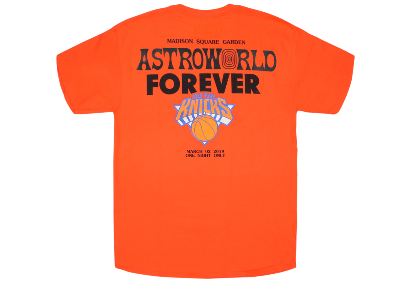 Travis Scott Astroworld MSG Knicks Tee Orangeを購入 - Novelship