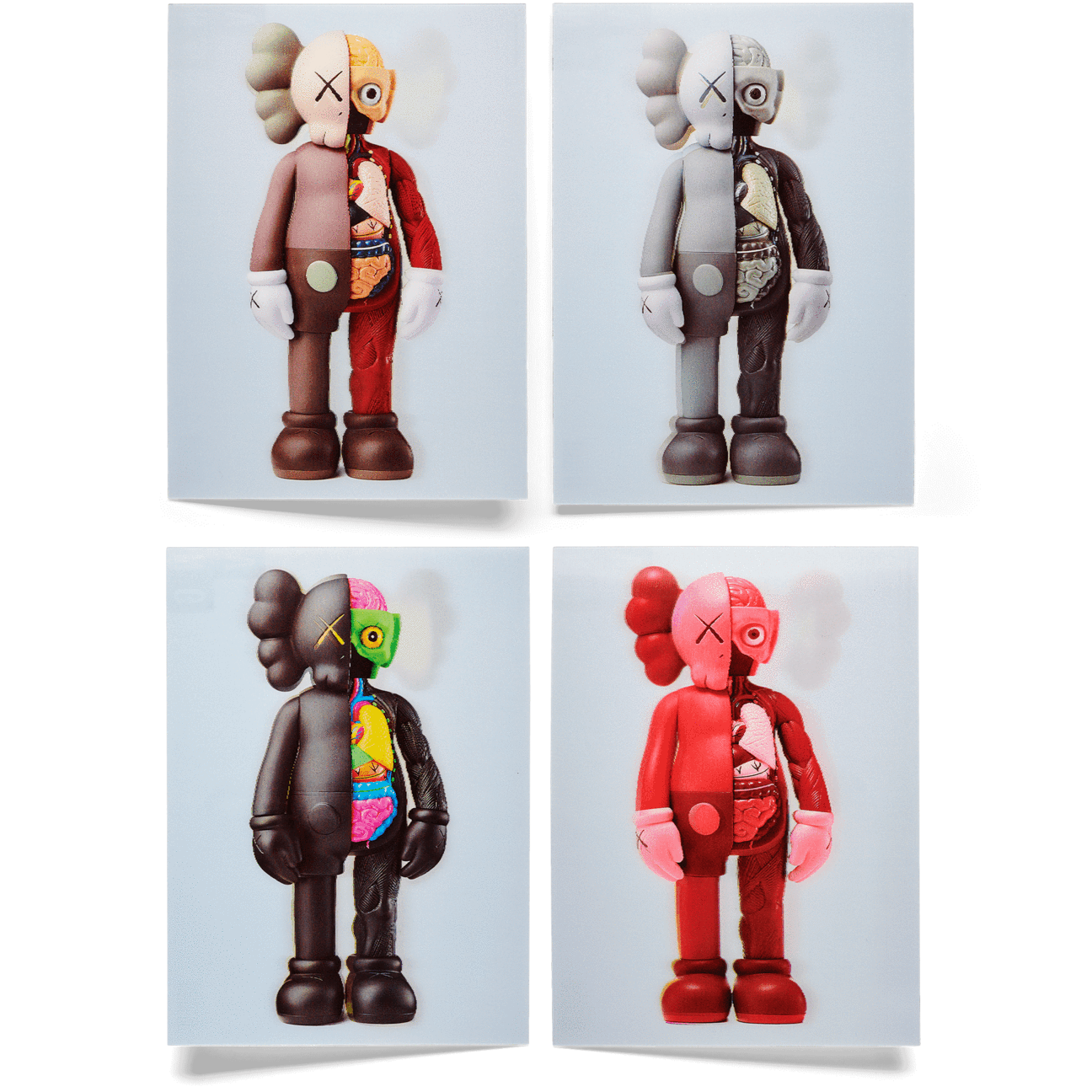 KAWS Companion Flayed Lenticular Postcard (Set of 4) Multi - Novelship