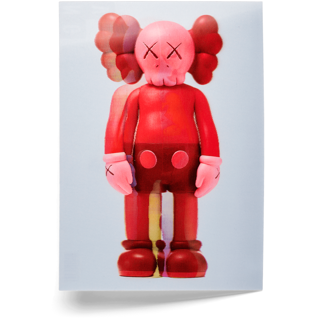 KAWS Companion Flayed Lenticular Postcard Blush - Novelship