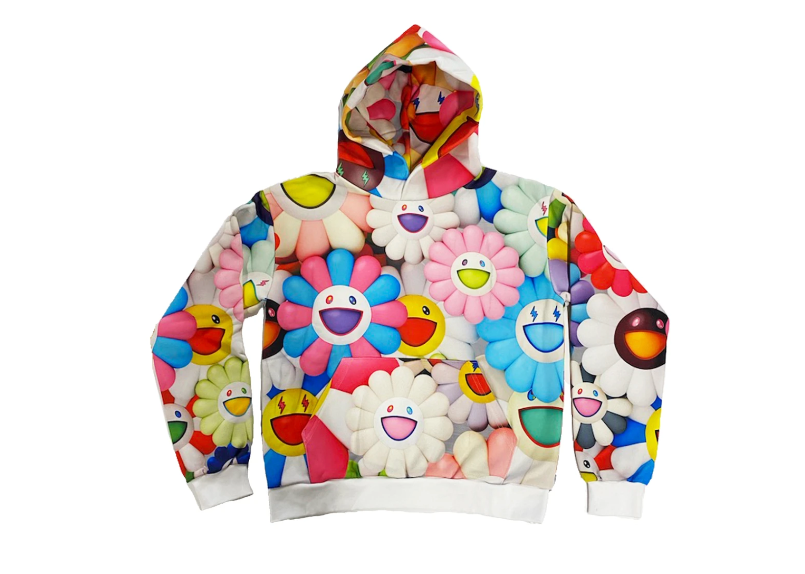 J Balvin x Takashi Murakami All Over Flowers Hoodie Multi - Novelship