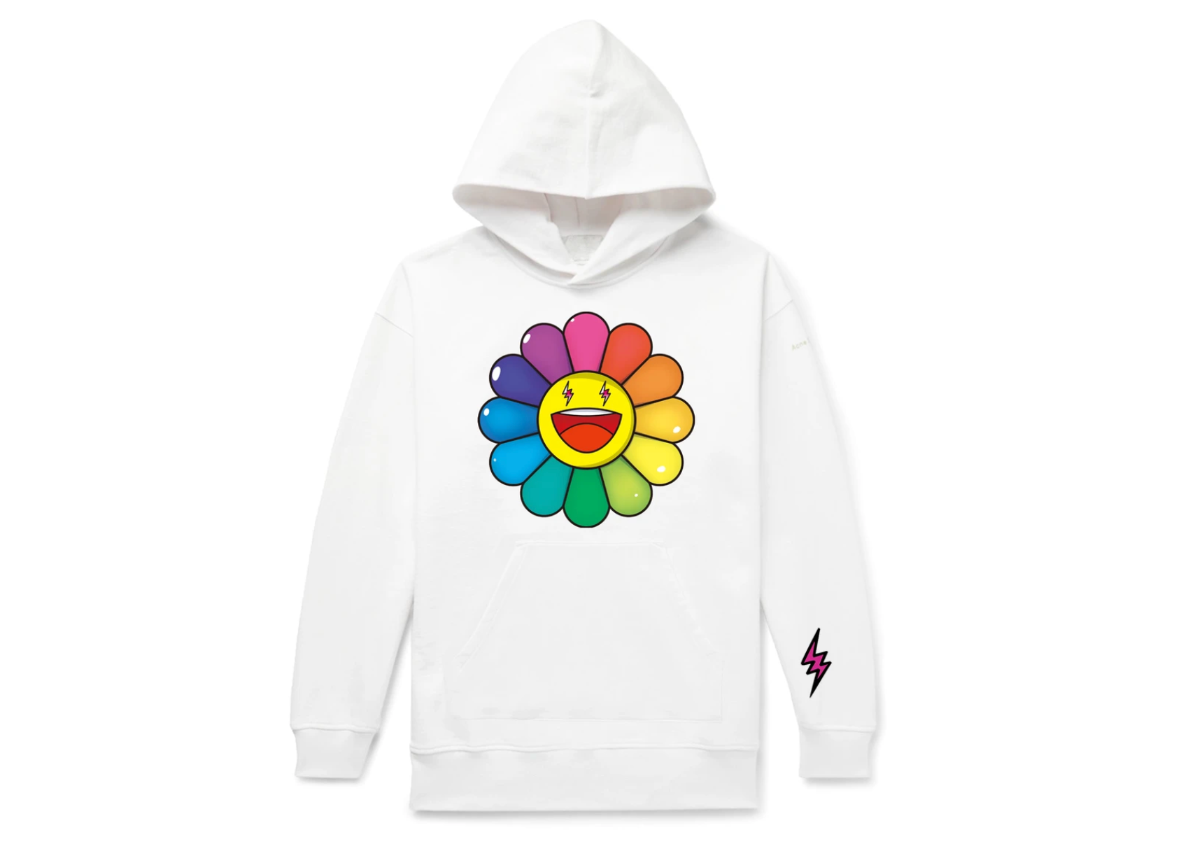 J Balvin x Takashi Murakami Rainbow Flower Hoodie White - Novelship