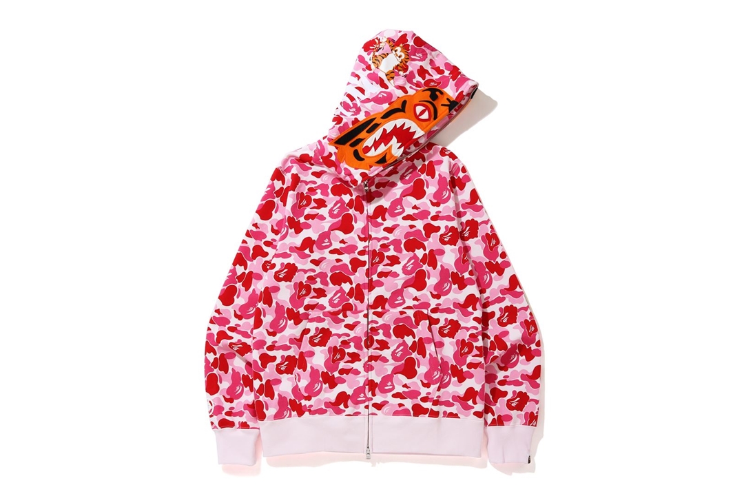 BAPE ABC Camo Tiger Full Zip Hoodie Pink - Great Gifts Club