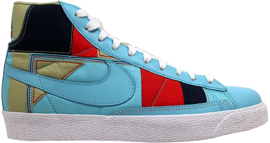 (Women) Nike Blazer Mid Premium Powder Blue/Powder Blue ‘White ‘Red ...