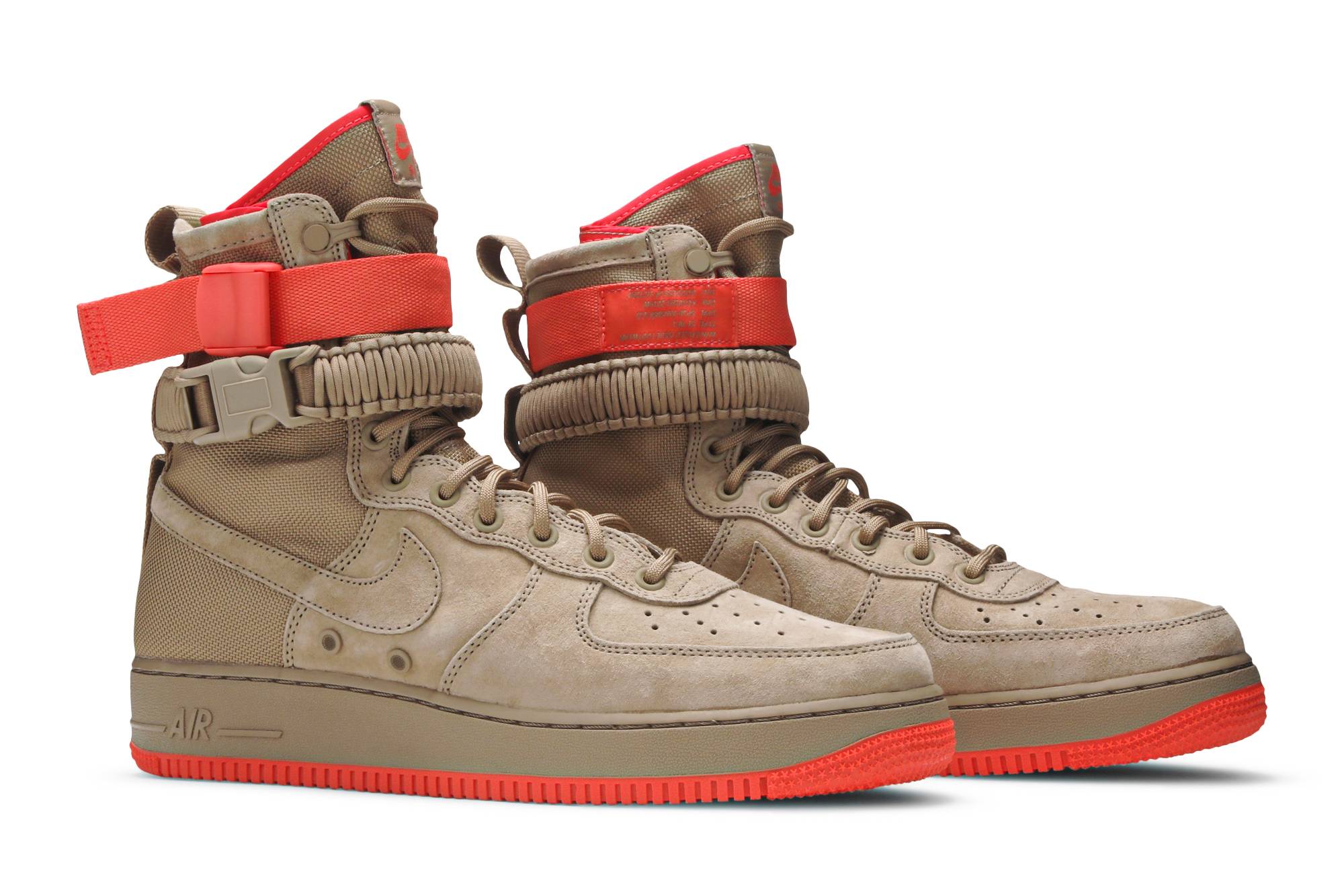 Nike SF Air Force 1 Khaki Khaki ‘Rush Coral - 864024-205 - Novelship