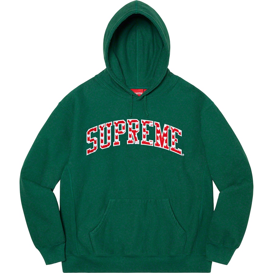 Supreme Hearts Arc Hooded Sweatshirt Dark Green - Novelship
