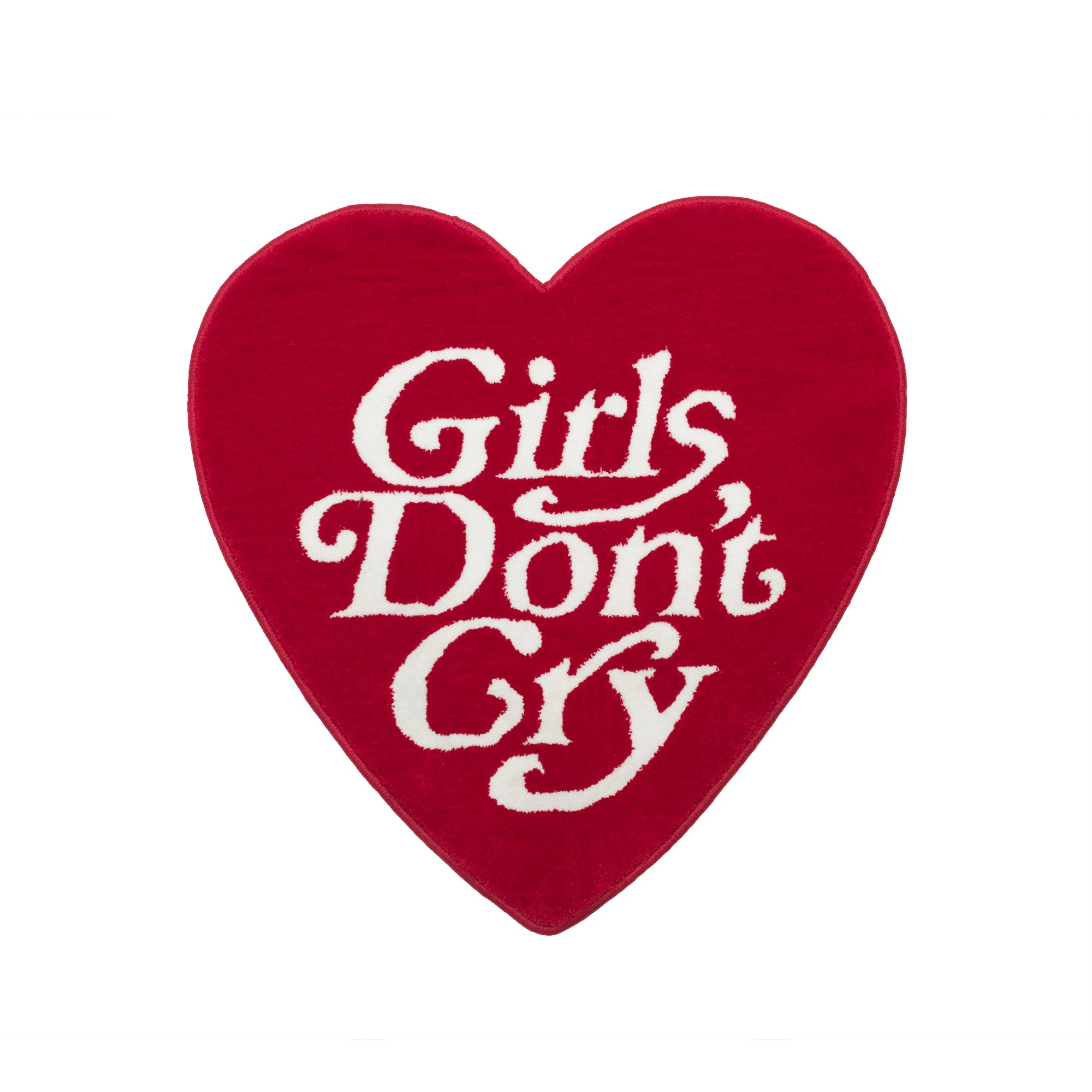 Girls Don't Cry Heart Shape Rug Red - Novelship