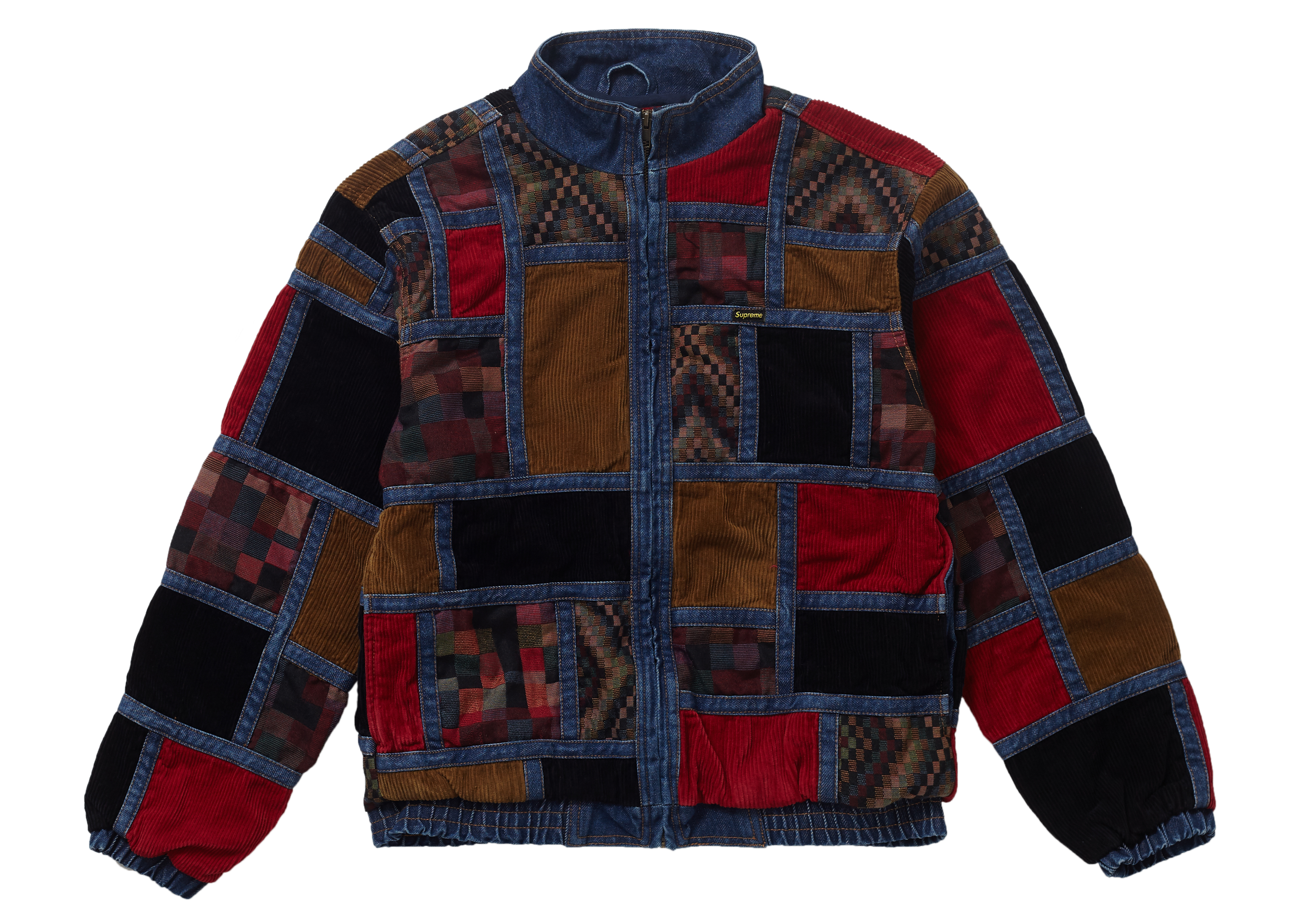 Supreme Corduroy Patchwork Denim Jacket Blue - Novelship