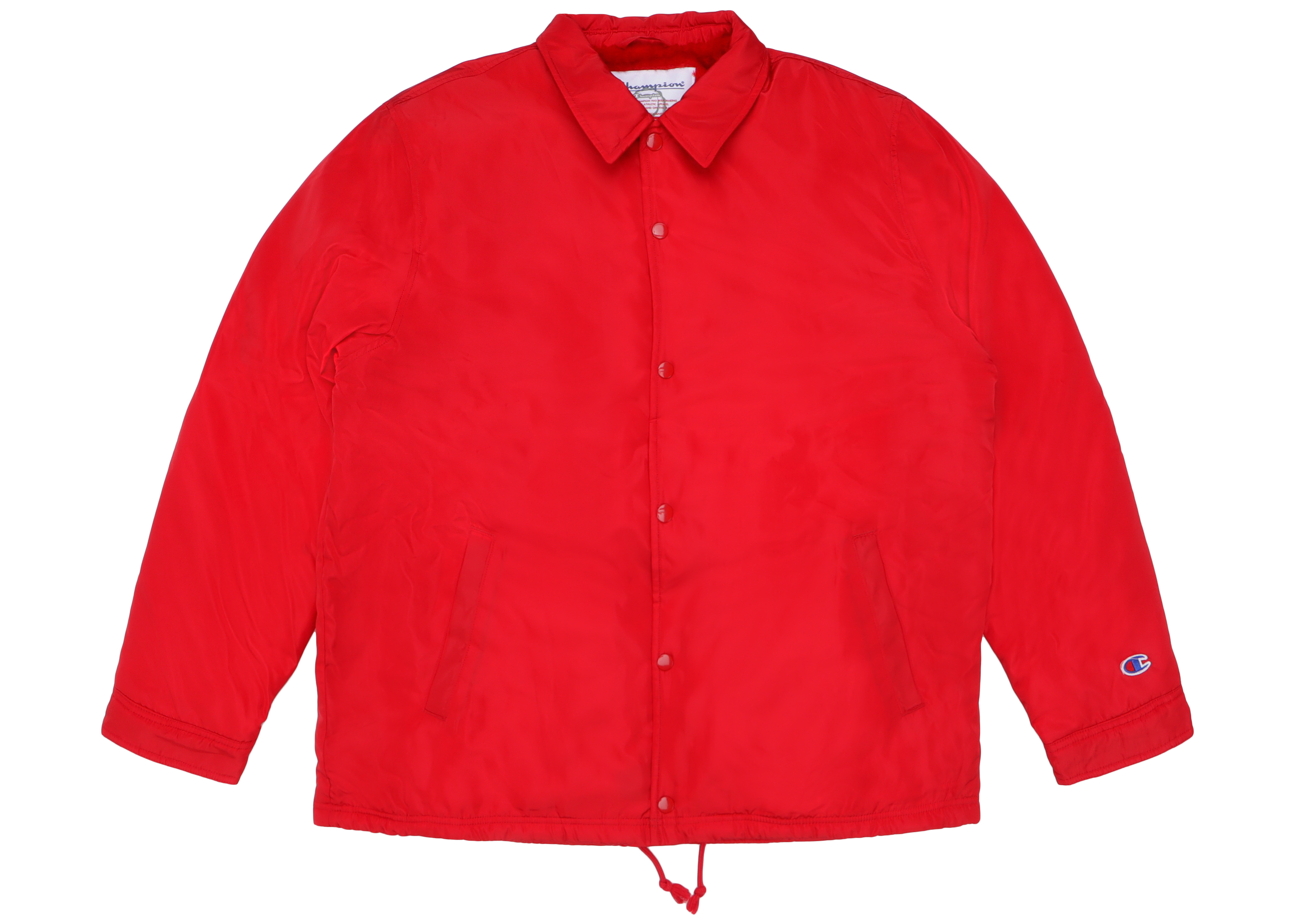 Supreme Champion Label Coaches Jacket Red - Novelship