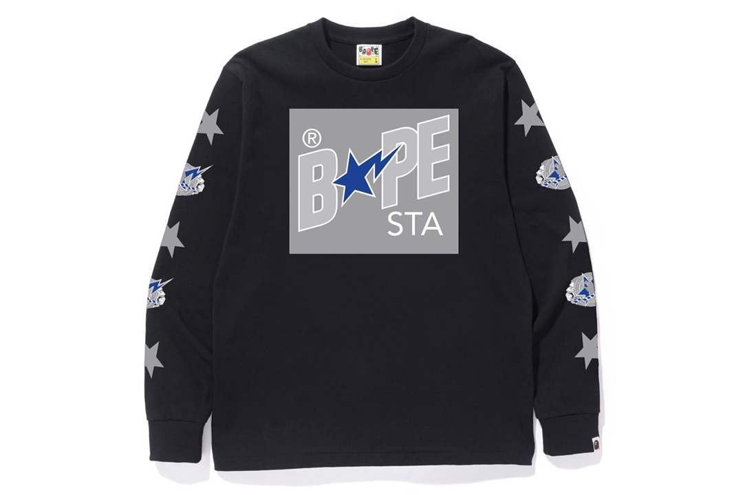 BAPE Bapesta Box L/S Tee Black - Novelship