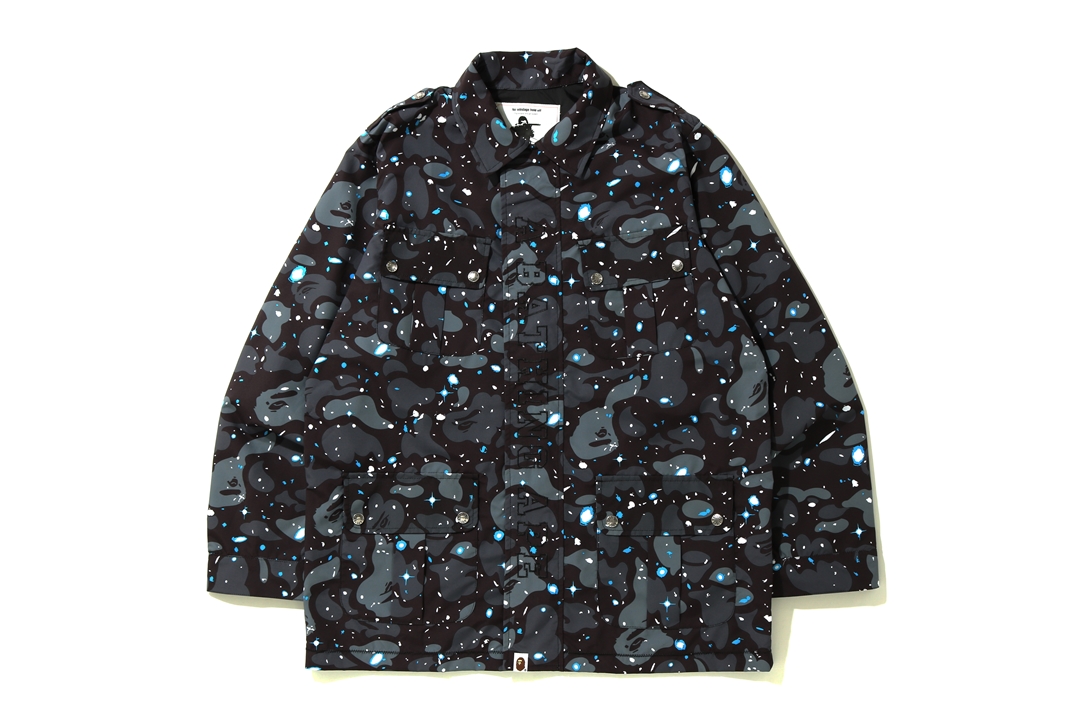 BAPE Space Camo Military Jacket Black - Novelship