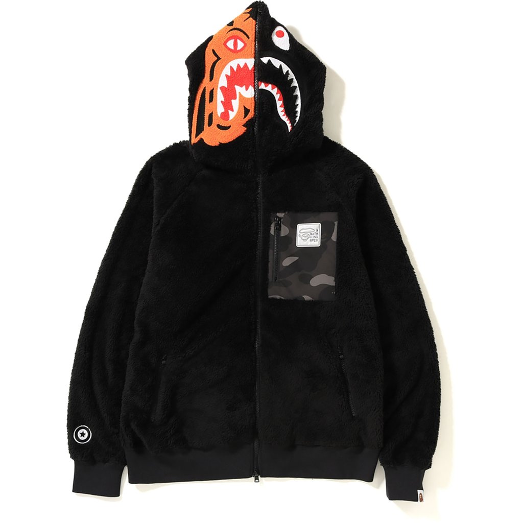 Bape Boa Tiger Shark Hoodie Jacket Black - Novelship