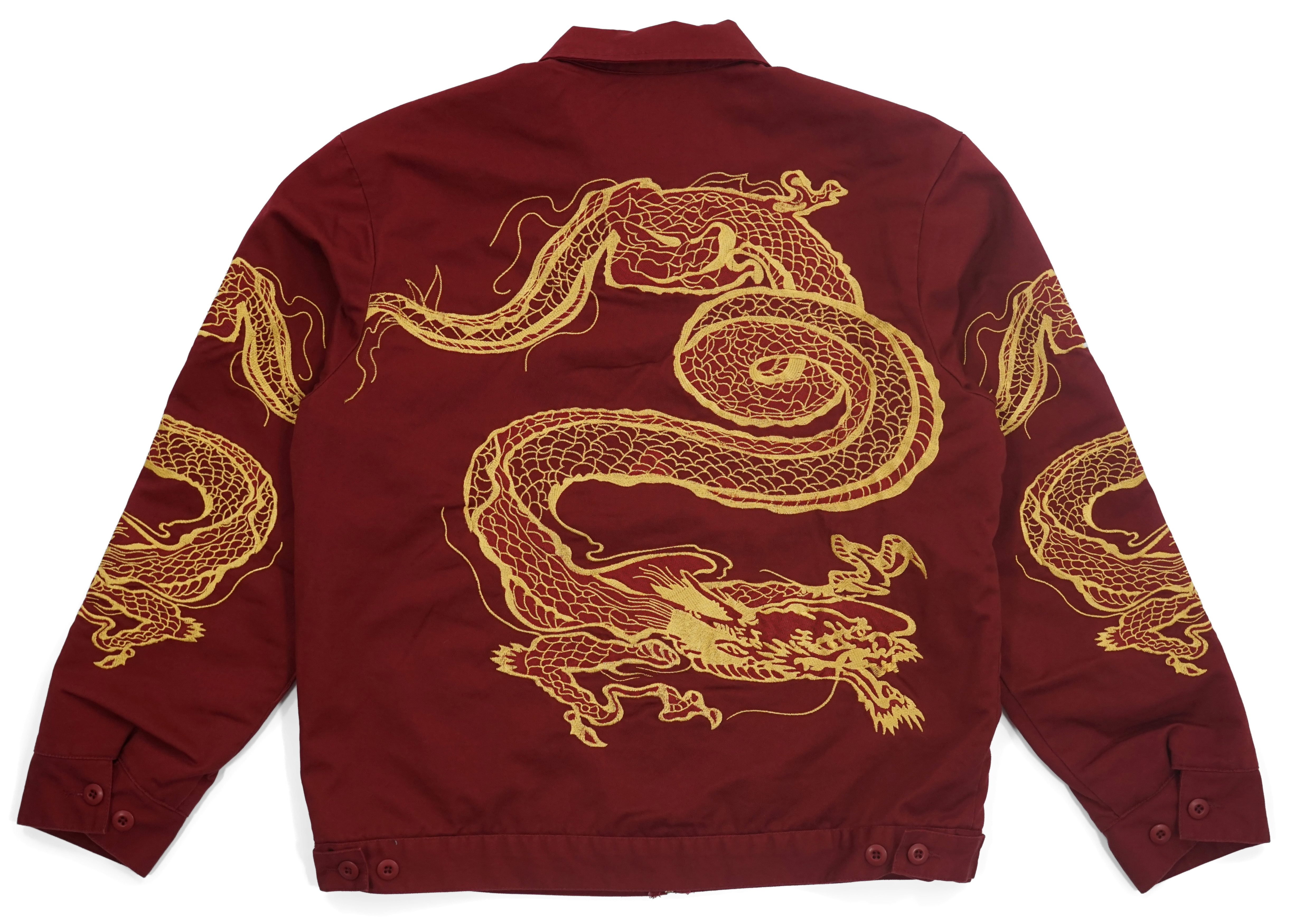 Supreme Dragon Work Jacket Red - Novelship