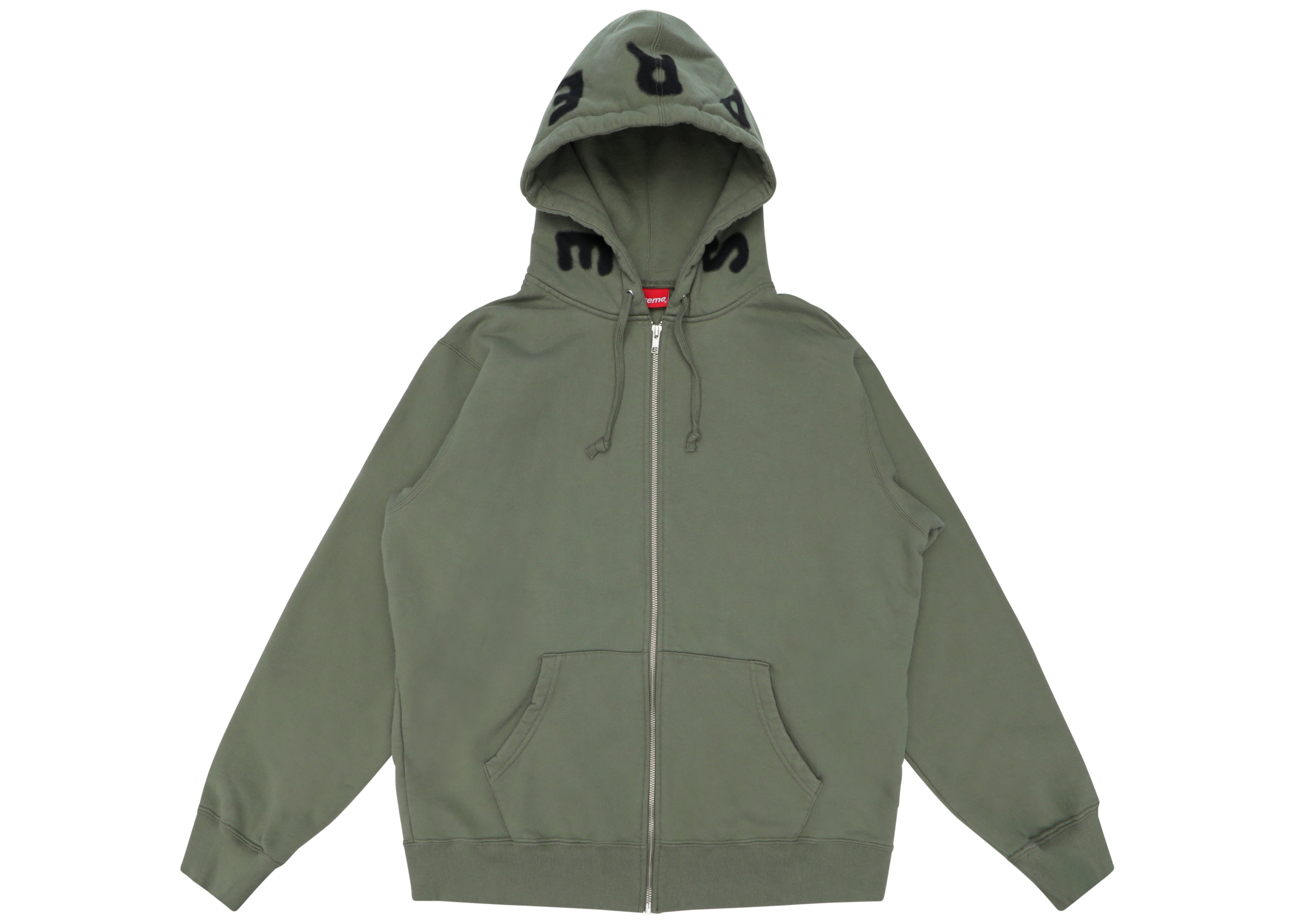 Supreme Bone Zip Up Sweatshirt Light Olive - Novelship