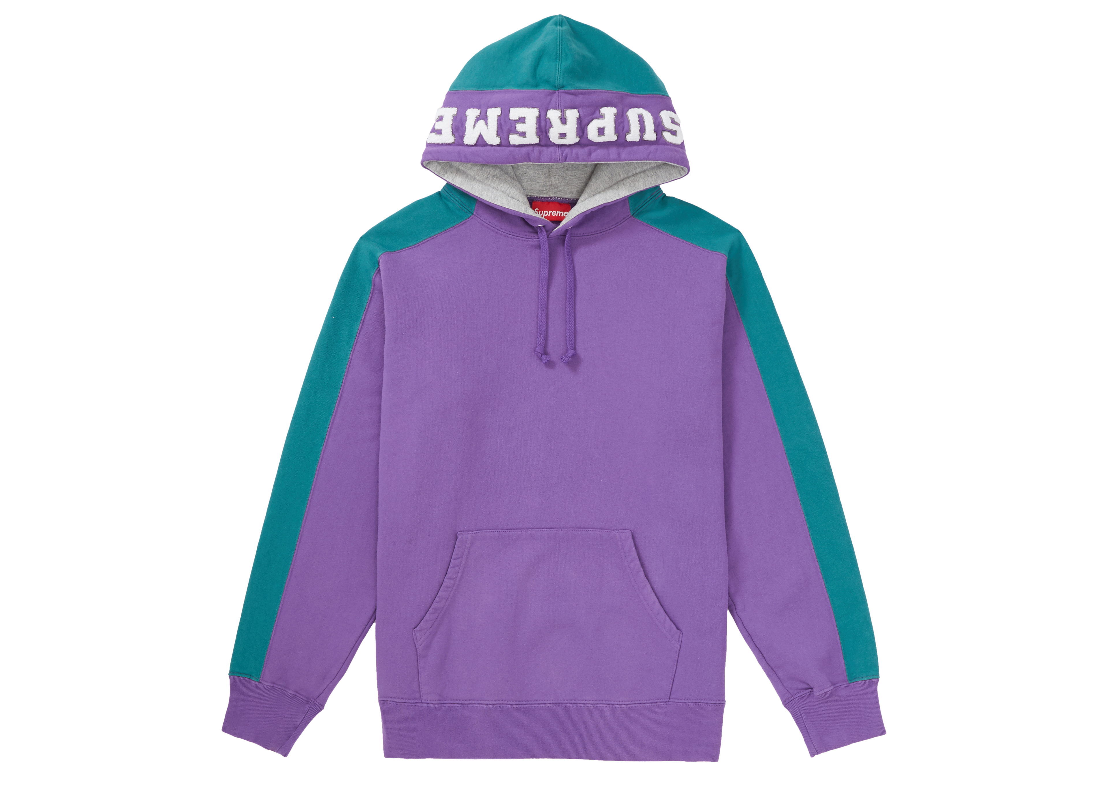 Supreme Paneled Hooded Sweatshirt Violet - Novelship
