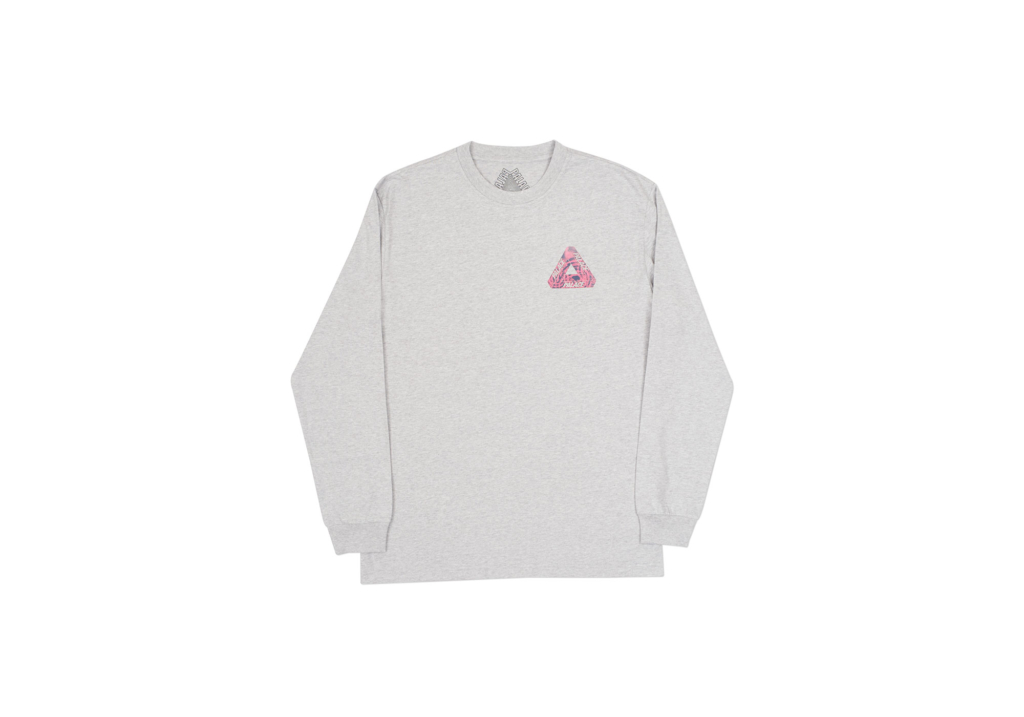 Buy Palace Skeledon Longsleeve Grey Marl/Pink - Novelship