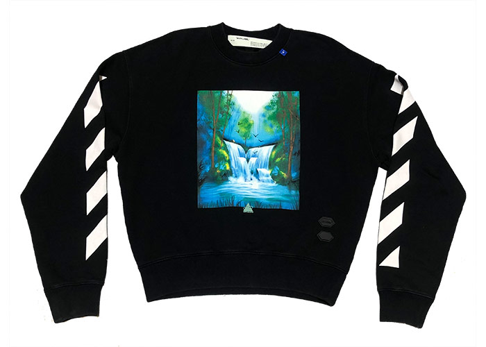 Buy Off-White Waterfall Diagonal Crewneck Black - Novelship