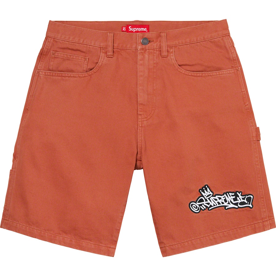Supreme Handstyle Denim Painter Short Copper - Novelship