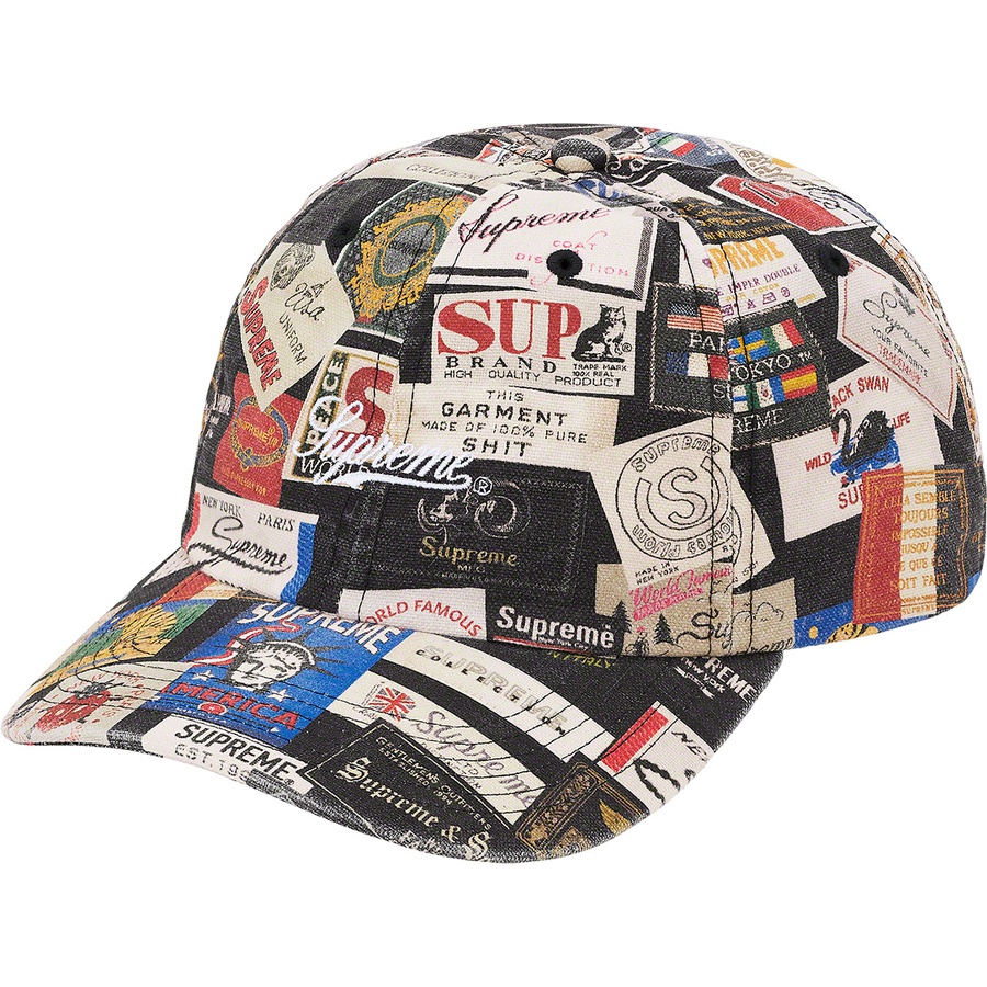 Supreme Labels 6‑Panel Black - Novelship