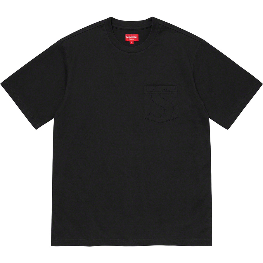 Supreme Laser Cut S Logo Pocket Tee Black - Novelship