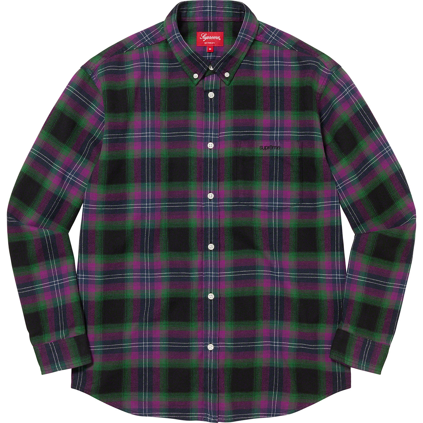 Supreme Brushed Plaid Flannel Shirt 'Black' - Novelship