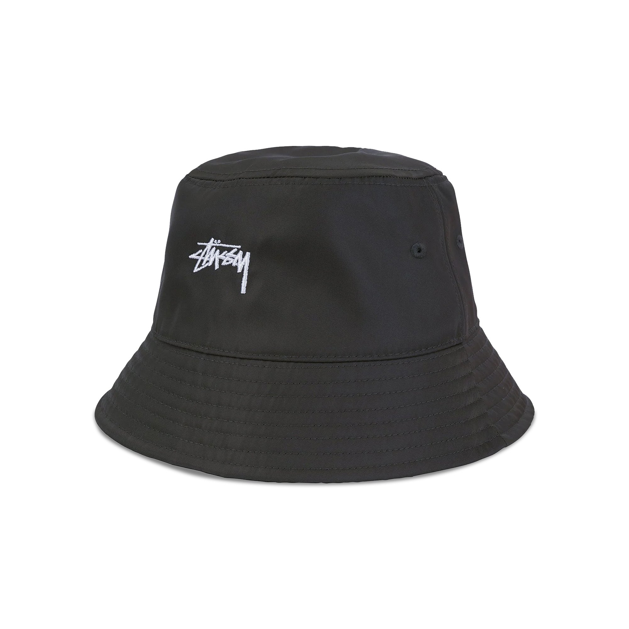 Stussy Satin Nylon Deep Bucket Hat Black - Novelship